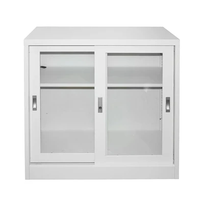 Jual Informa Kabinet Kantor Metal Pintu Kaca Geser Low Putih Terbaik ...