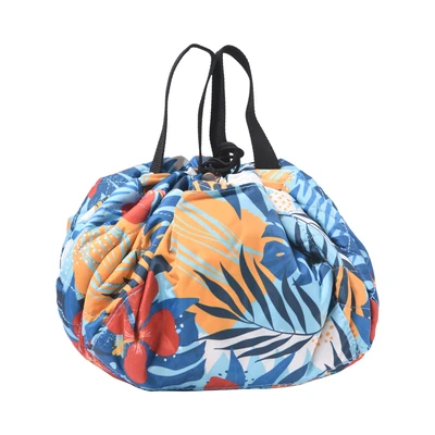 Jual Ilook Tas Organizer Pouch Serut Floral Biru Terbaik | Informa