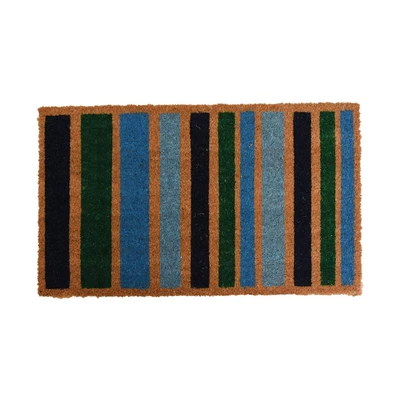 Jual Informa 45 X 75 Cm Sanvi Keset Pintu Sabut Stripe Biru Hijau ...
