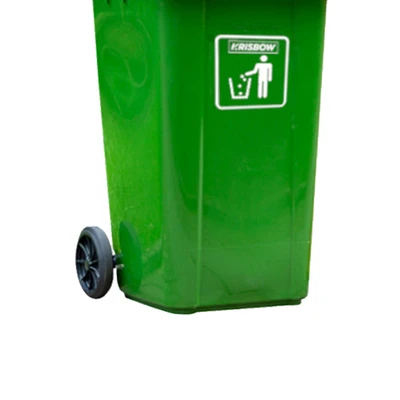 Jual Krisbow 100 Ltr Tempat Sampah Outdoor Frwb 100 G 2 Hijau Kuning Terbaru | Ruparupa