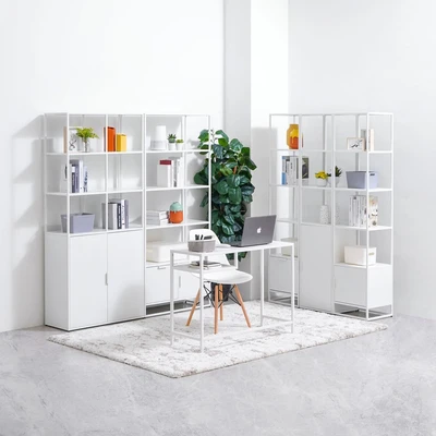 Jual Cleo Rak Partisi Dengan 2 Laci Penyimpanan Putih Terbaik | Informa