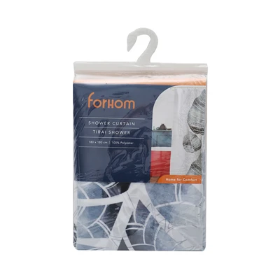 Jual Forhom 180 X 180 Cm Tirai Kamar Mandi Dengan C Hooks Big Leaf ...