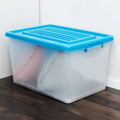 Jual Stora 64 X 44 X 37 Cm Kotak Penyimpanan Dengan Tutup Roda Biru ...