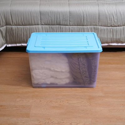 Jual Stora 67 X 45 X 40 Cm Kotak Penyimpanan Dengan Tutup Roda Biru ...