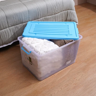 Jual Stora 67 X 45 X 40 Cm Kotak Penyimpanan Dengan Tutup Roda Biru ...