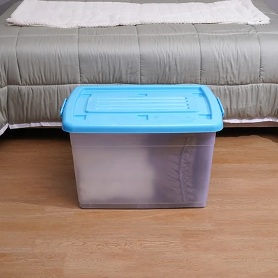 Jual Stora 72 X 52 X 44 Cm Kotak Penyimpanan Dengan Tutup Roda Biru ...