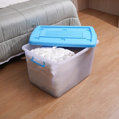 Jual Stora 72 X 52 X 44 Cm Kotak Penyimpanan Dengan Tutup Roda Biru ...