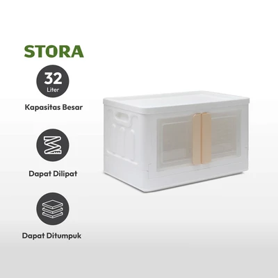 Jual Stora 41 X 27 X 43 Cm Kotak Penyimpanan Lipat Dengan Tutup ...