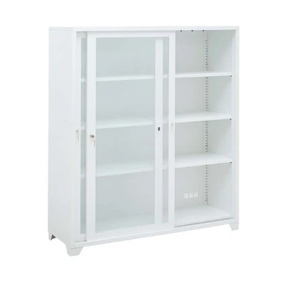 Jual Informa Orla Kabinet Kantor Metal 2 Pintu Kaca Geser Putih Terbaru ...