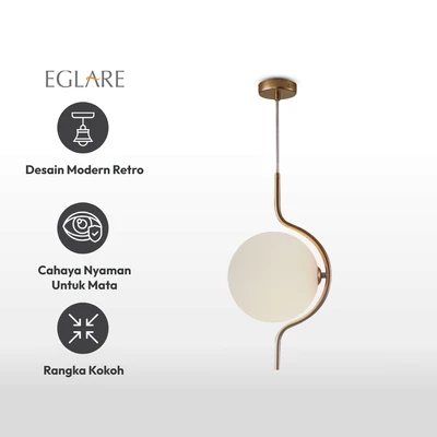 Jual Eglare Nordic Lampu Gantung Hias G 9 D 20 Gold Terbaru | Ruparupa