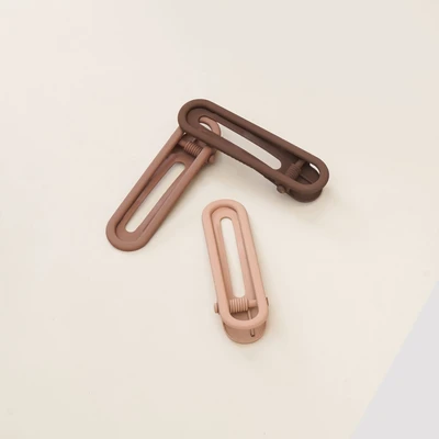 Jual Ataru Set 3 Pcs Jepit Rambut Hole Cokelat Terbaru | Ruparupa