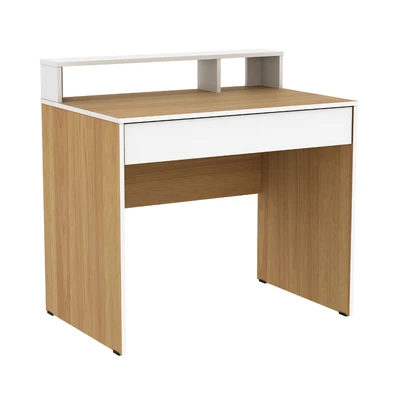 Jual Informa Pluto Meja Belajar Cokelat Oak Putih Terbaru | Ruparupa