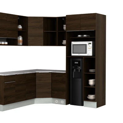 Jual Informa Prescoot Kitchen Set Sudut L Cokelat Walnut Terbaru | Ruparupa