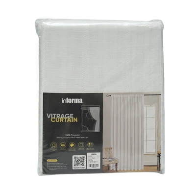 Jual Informa 280 X 250 Cm Tirai Vitrase Embossed Stripe Putih Terbaik ...