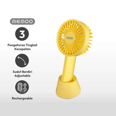 Jual Memoo Kipas Angin Portabel Rechargeable Kuning Terbaru | Ruparupa