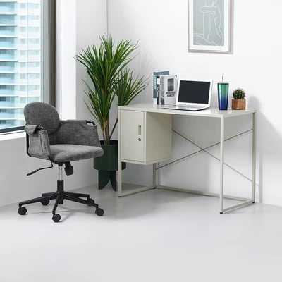 Jual Informa Lynd Meja Kantor Metal - Krem Beige Terbaik | Informa