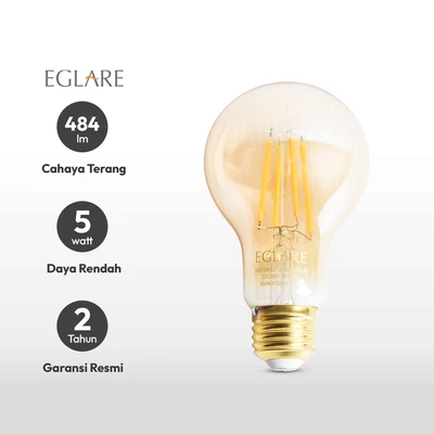 Jual Krisbow Vintage Bohlam Led Filament 5 Watt Warm White E 27 A 60 ...