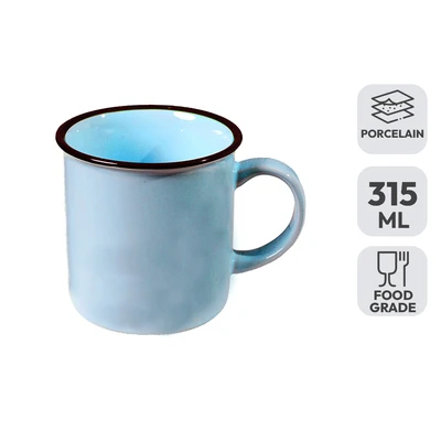 Jual Kopin Porcelain Mug Porcelain Vintage 315 Ml Biru Terbaru | Ruparupa