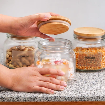Jual Informa Wilma Stoples Kaca 900 Ml Set 3 Pcs Transparan Cokelat ...