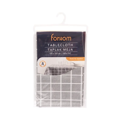 Jual Forhom 145 X 320 Cm Taplak Meja Pvc Checker Abu Abu Terbaru | Ruparupa