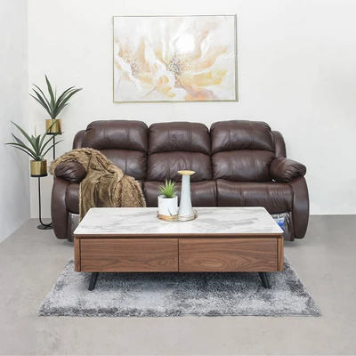 Jual Informa Eugene Meja Tamu Rectangle Putih Cokelat Walnut Terbaru ...