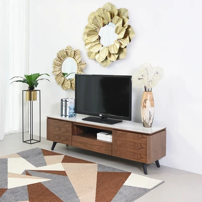 Jual Informa Eugene Rak Tv Putih Cokelat Walnut Terbaru | Ruparupa
