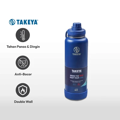 Jual Takeya 1 2 Ltr Botol Vacuum Flask Stainless Biru Midnight Terbaru | Ruparupa