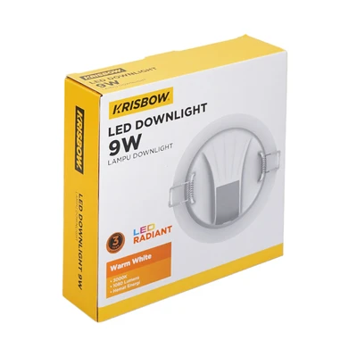 Jual Krisbow Lampu Downlight Led Shell Inbow 9 Watt Warm White Terbaru ...