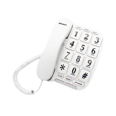 Jual Krisbow Telepon Analog Big Button Putih Terbaru | Ruparupa
