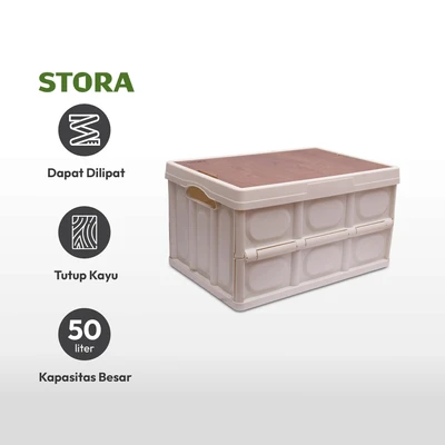 Jual Stora 52 X 36 5 X 28 5 Cm Kotak Penyimpanan Lipat Dengan Tutup ...