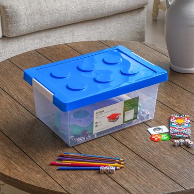 Jual Stora 36 2 X 24 6 X 16 5 Cm Kotak Penyimpanan Anak Brick Biru ...