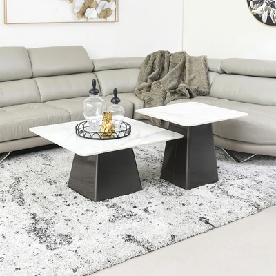 Jual Informa Set 2 Pcs Erlyn Meja Tamu Square Putih Terbaru | Ruparupa