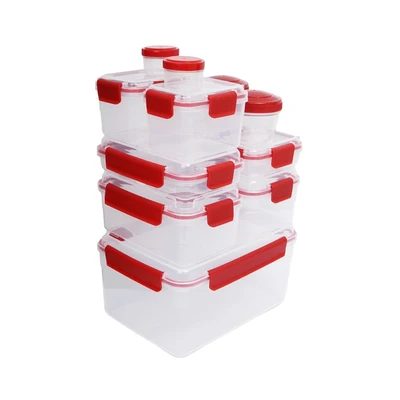 Jual Kris Set 24 Pcs Wadah Makanan Clip Lock Merah Terbaru | Ruparupa