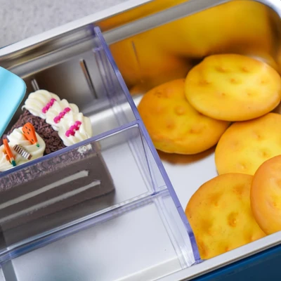 Jual Kris 1 1 Ltr Kotak Makan 3 Sekat Biru Claire Original | AZKO