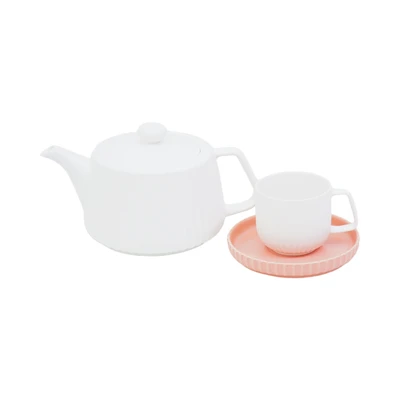 Jual Appetite Eniko Set 9 Pcs Teko Cangkir Pink Muda Putih Terbaik ...