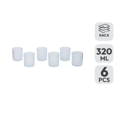 Jual Delicia 320 Ml Set 6 Pcs Gelas Whiskey Diamond Terbaru | Ruparupa