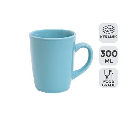 Jual Selma Kara Mug Keramik 300 Ml Biru Terbaru | Ruparupa