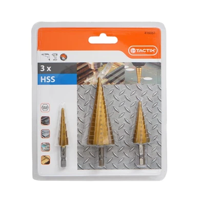 Jual Tactix Set 3 Pcs Mata Bor Step Drill Metric Terbaru | Ruparupa