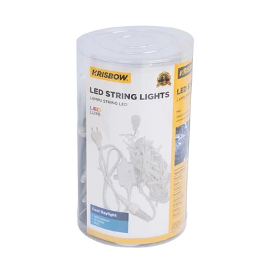 Jual Krisbow 10 Mtr Lampu String Led 7 Watt Cool Daylight Putih Terbaru ...