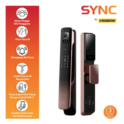 Jual Krisbow Sync Smart Digital Door Lock Camera Face Id R 7 Hitam ...