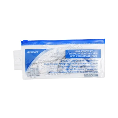 Jual Westcott Penggaris Plastik Geometri Set 4 Pcs Transparan Terbaru ...