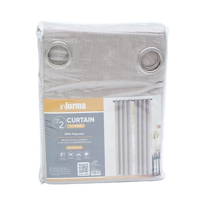 Jual Informa 140 X 250 Cm Set 2 Pcs Gorden Faux Linen Beige Terbaru ...