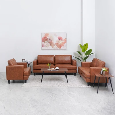 Jual Informa Leon Set Sofa Fabric Cokelat Terbaru | Ruparupa