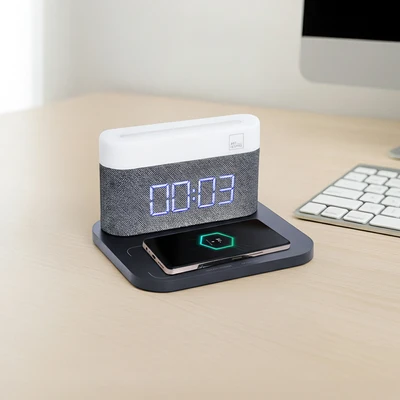 Jual Arthome 18 X 15 Cm Jam Digital Dengan Wireless Charger Nsl Terbaru ...