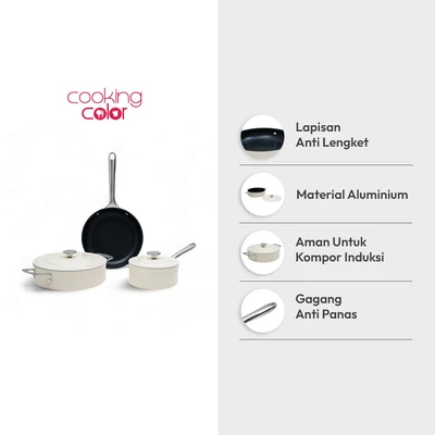 Jual Cooking Color Set 5 Pcs Linett Perlengkapan Masak Korean Style ...