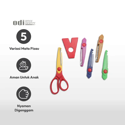 Jual Odi 6 Inci Set 5 Pcs Gunting Anak Dengan Pattern Pack Terbaru ...