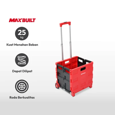 Jual Maxbuilt Troli Lipat Portabel 25 Kg Merah Hitam Terbaru | Ruparupa