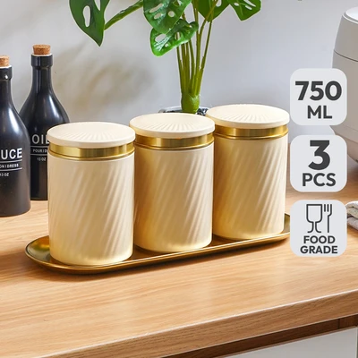 Jual Appetite 750 Ltr Nari Set 3 Pcs Stoples Dengan Nampan Krem Beige ...