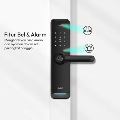 Jual Krisbow Sync Smart Digital Door Lock Mortise Hitam Terbaru | Ruparupa