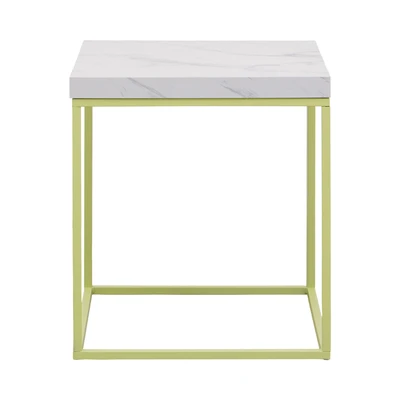 Jual Informa Barossa Meja Sisi Square Carrara Hijau Lime Terbaru | Ruparupa